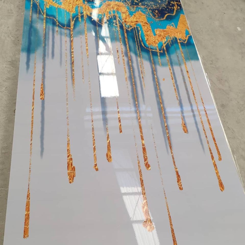 High glossy 1220x2440mm 3mm pvc wall panel / pvc marble uv sheet price – Giantsmade