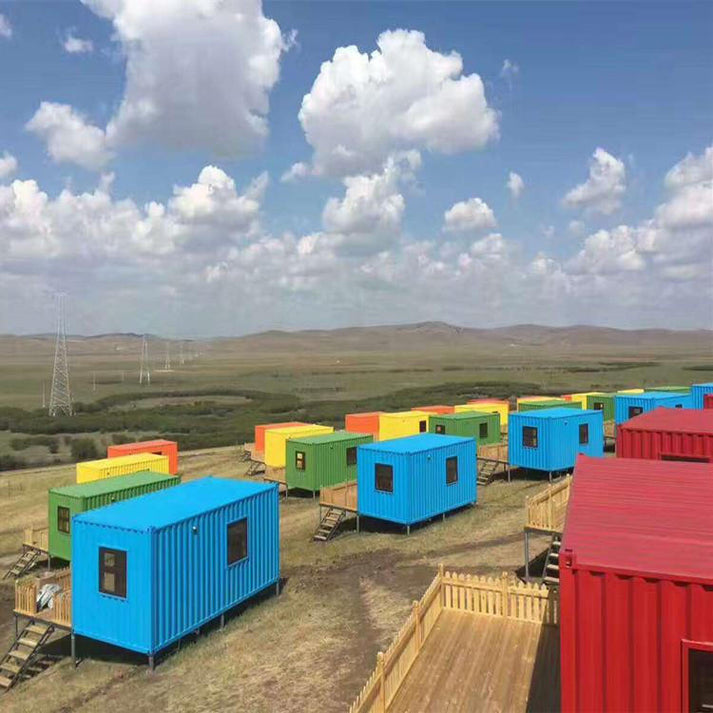 Prefabricated outdoor single and double deck stair house Container fra ...